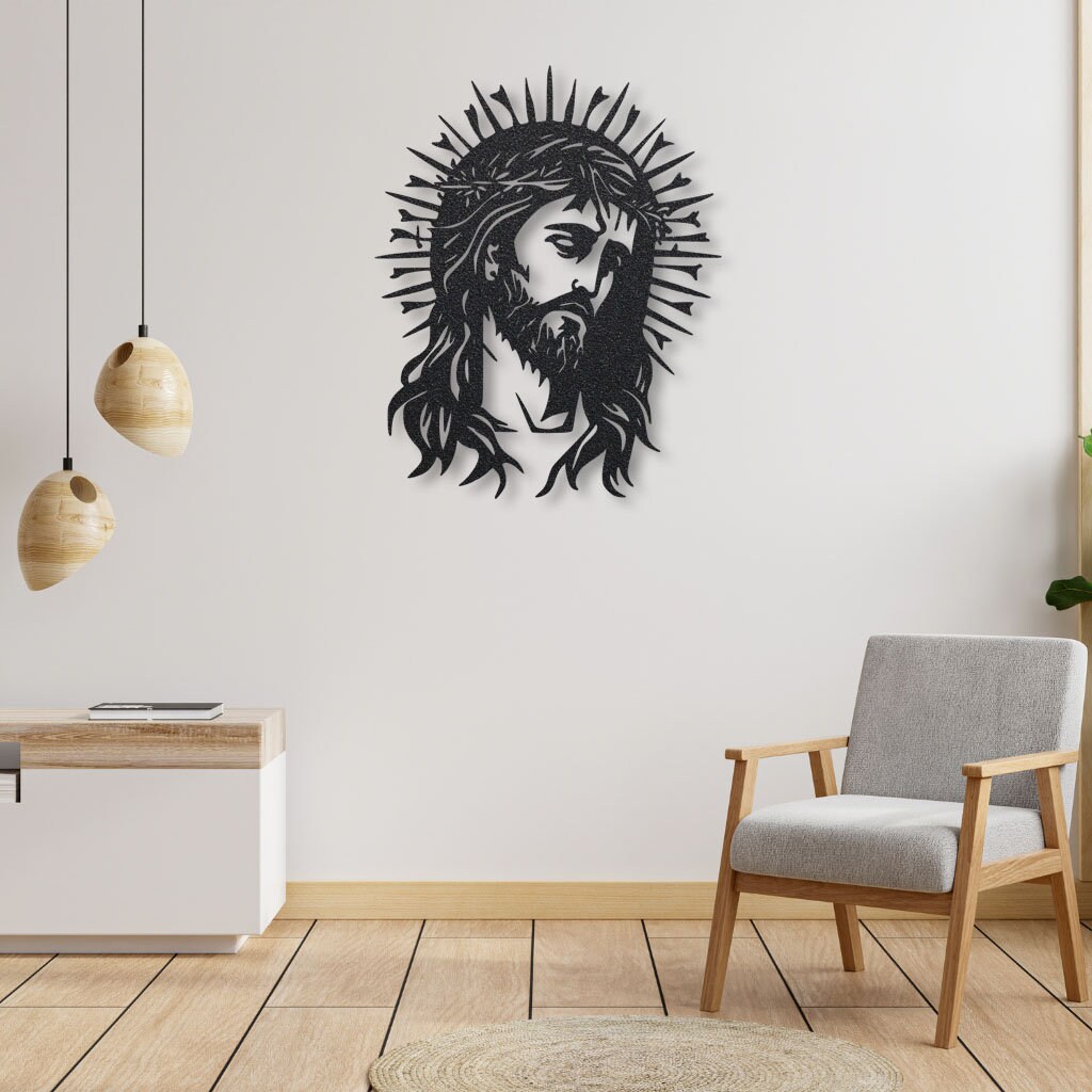 Jesus Face Design for Cnc Laser Christian Religion Perfect for Home ...