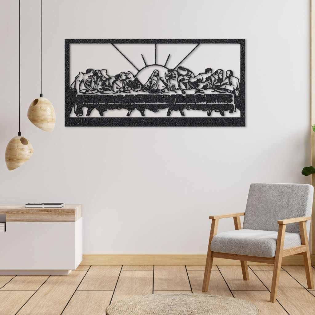 Jesus Last Supper CNC Laser Design: Christian Home Decor (digital ...