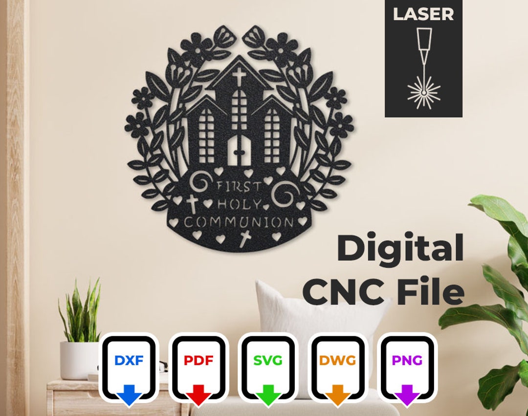 First Communion Design for Cnc Laser Vector - Christian Religion ...