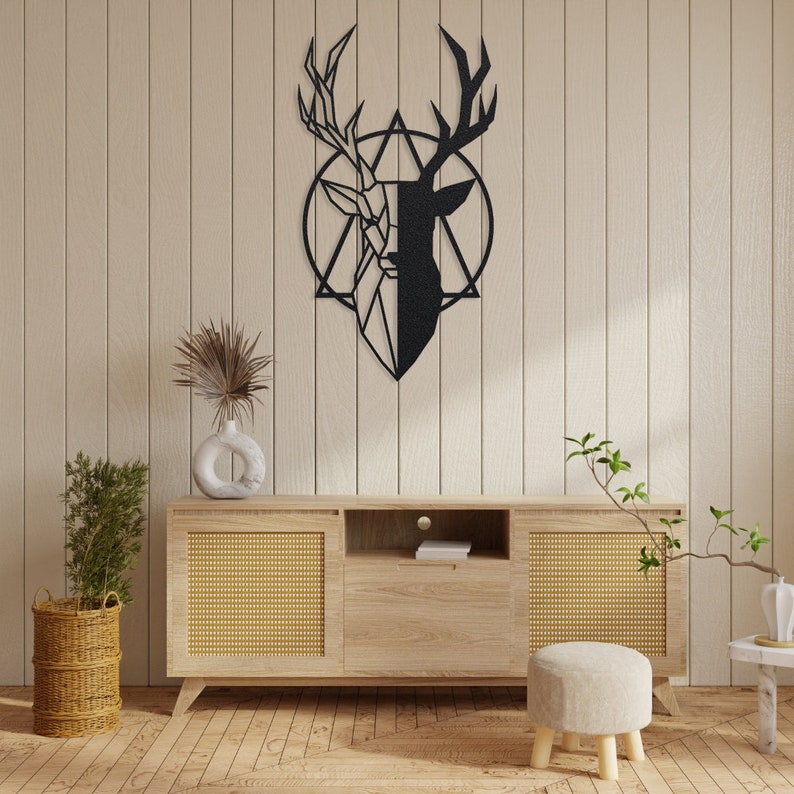 Geometric Deer Minimal Design for Cnc Laser Wildlife Animal - Etsy