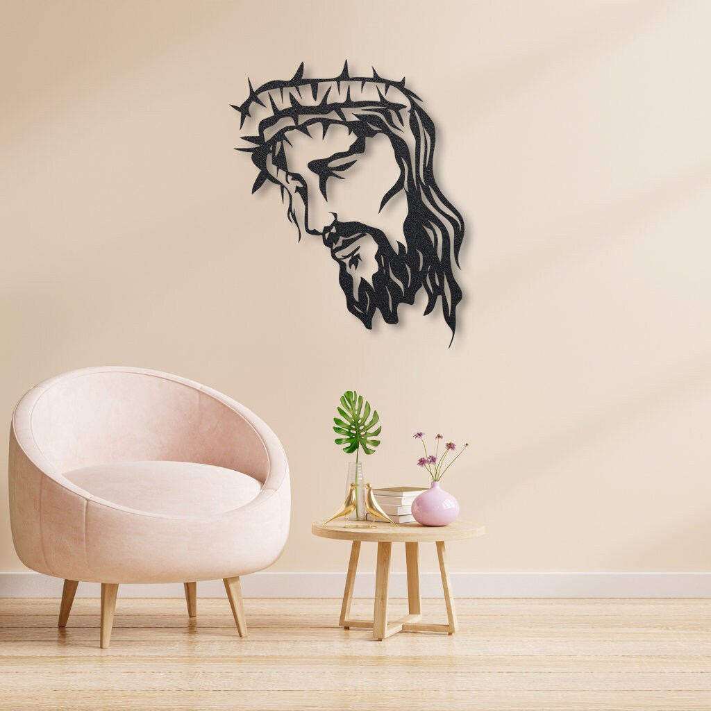 Jesus Face CNC Laser Design: Christian Home Decor (digital Files) - Etsy
