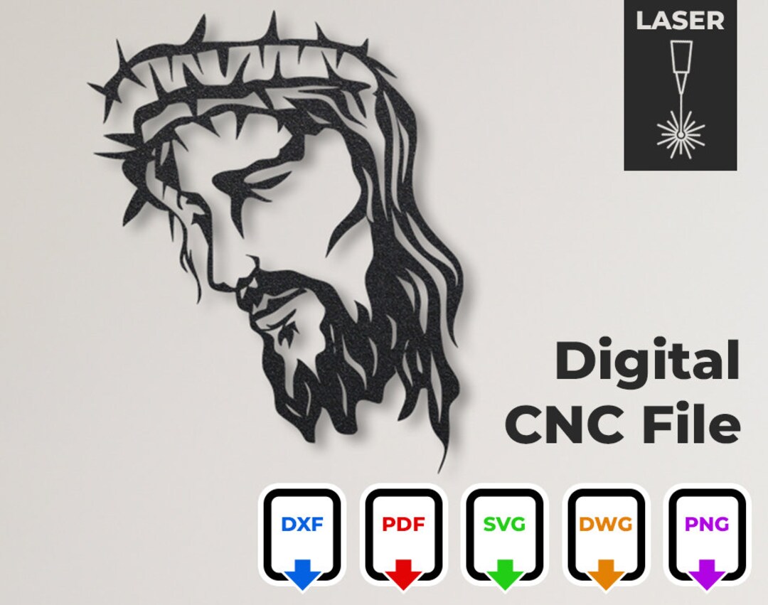 Jesus Face CNC Laser Design: Christian Home Decor (digital Files) - Etsy