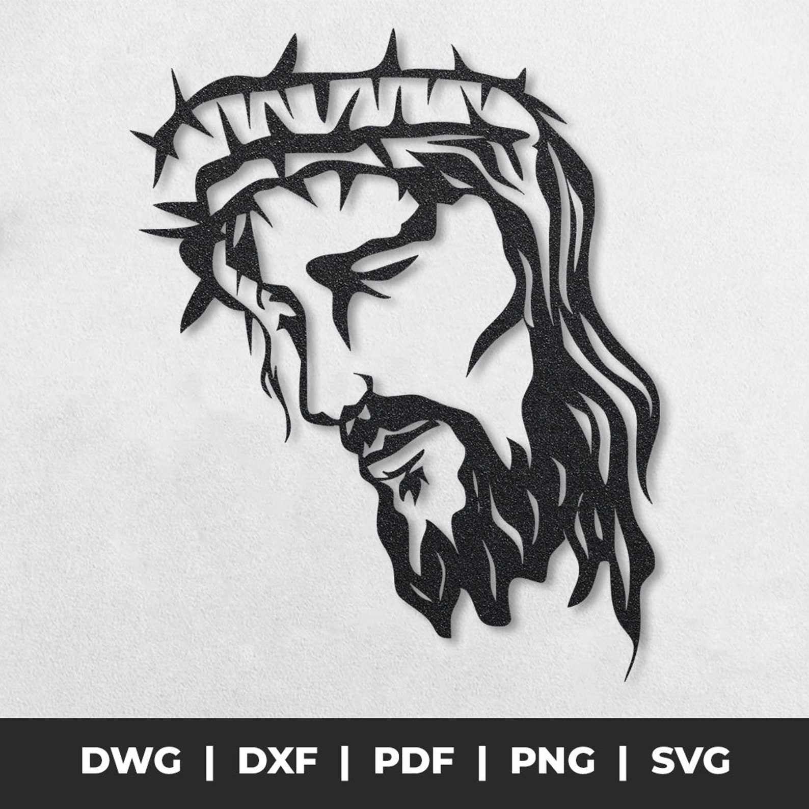 Jesus Face Design for Cnc Laser Christian Religion Perfect for Home ...