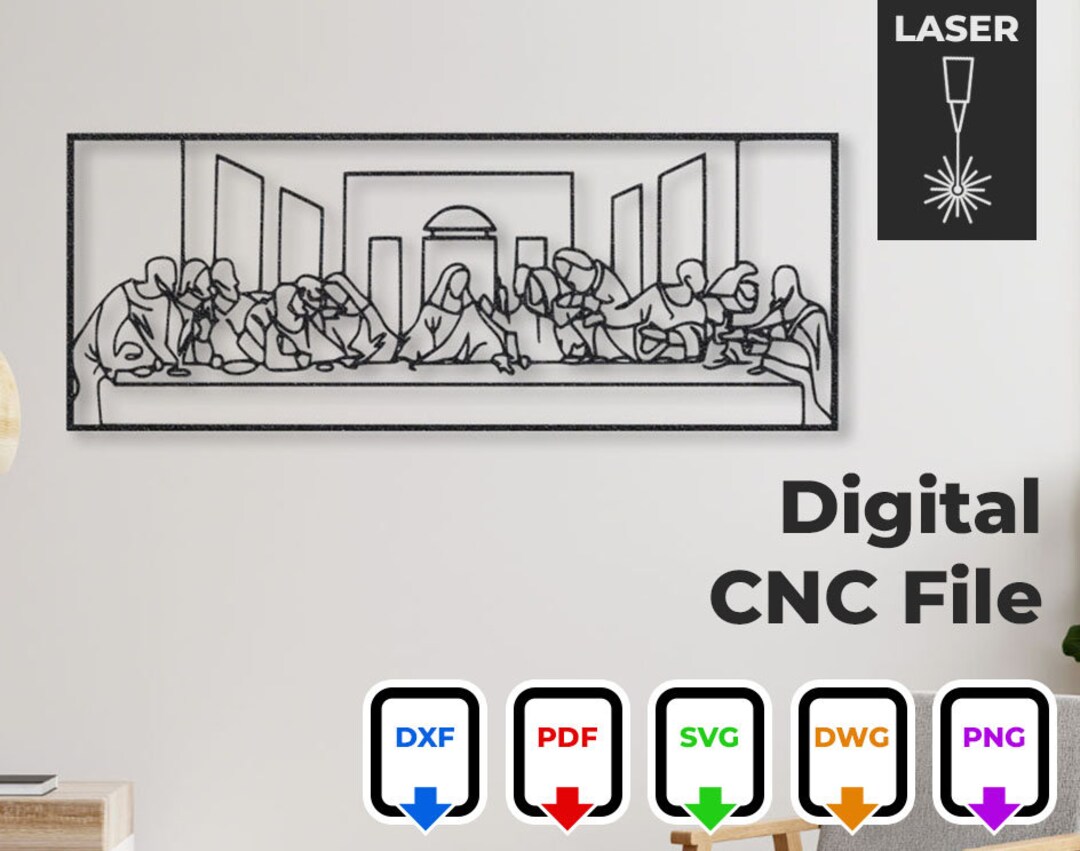 Jesus Last Supper CNC Laser Design: Christian Home Decor (digital Files ...