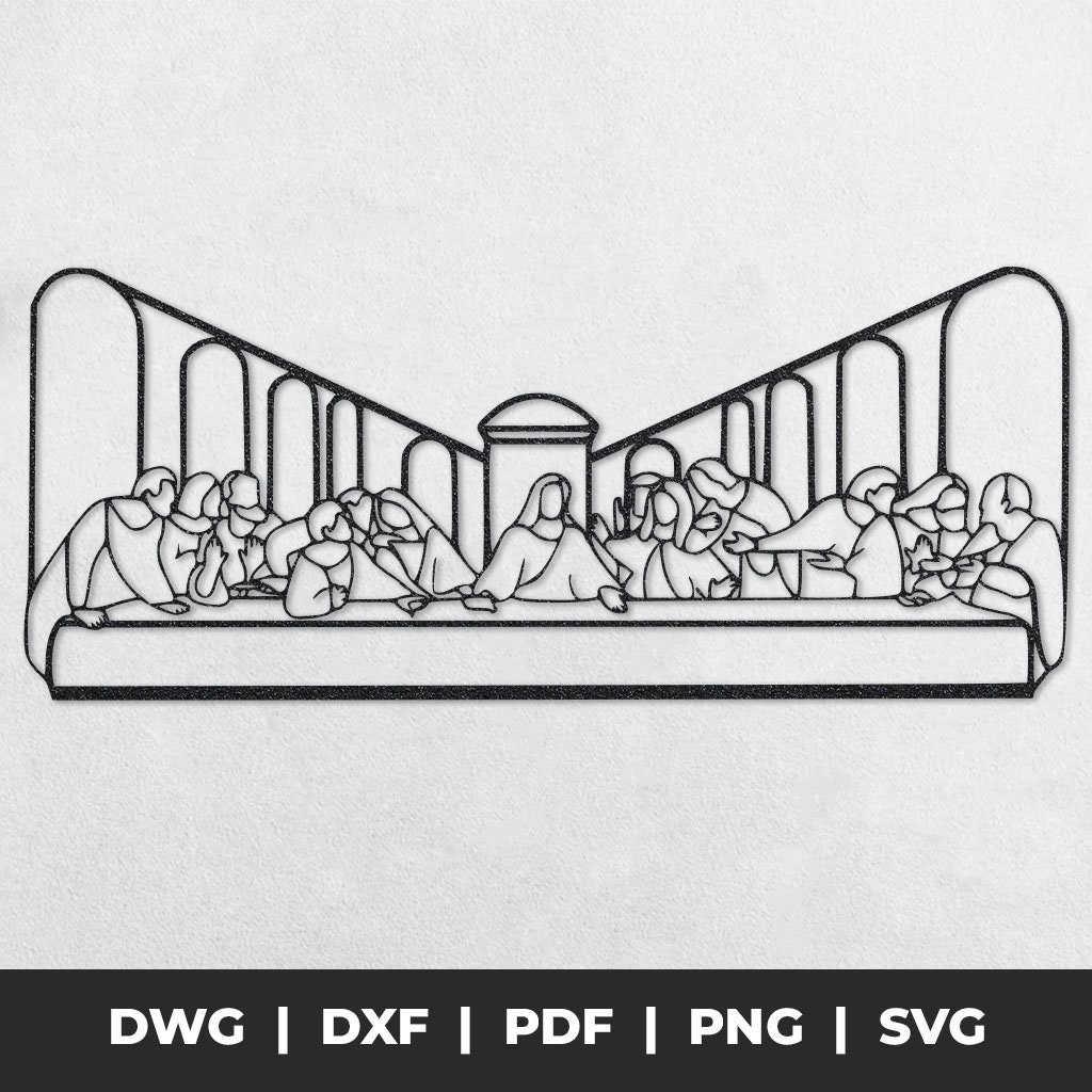 Jesus Last Supper Design for Cnc Laser Christian Religion Perfect for ...