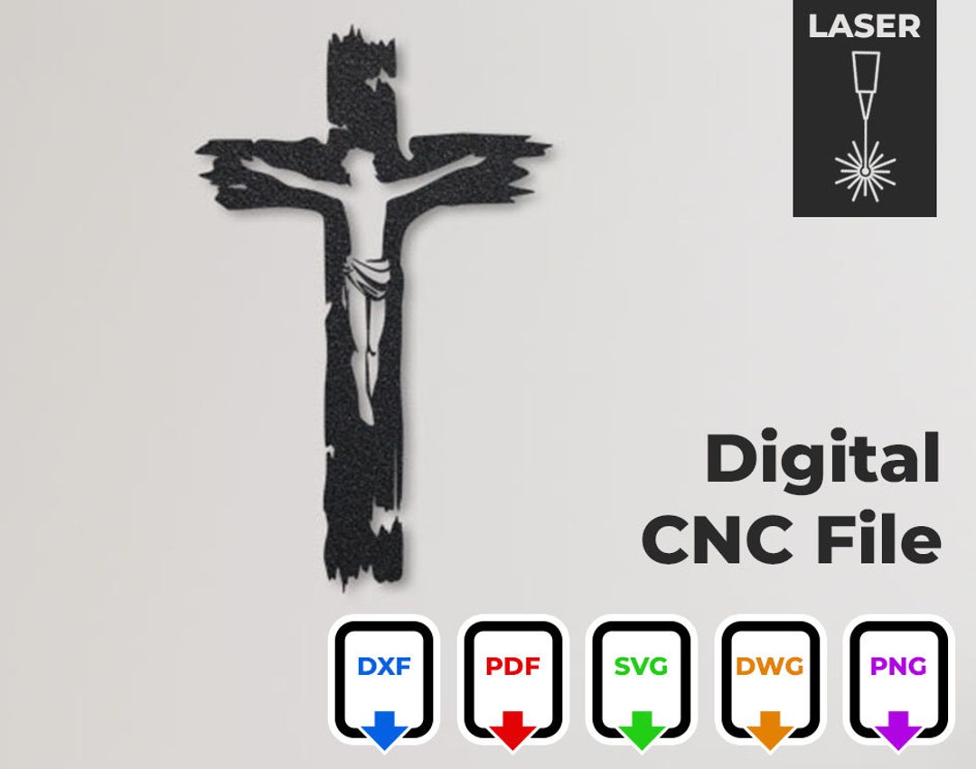 Jesus Cross Design for Cnc Laser Christian Religion Perfect for Home ...