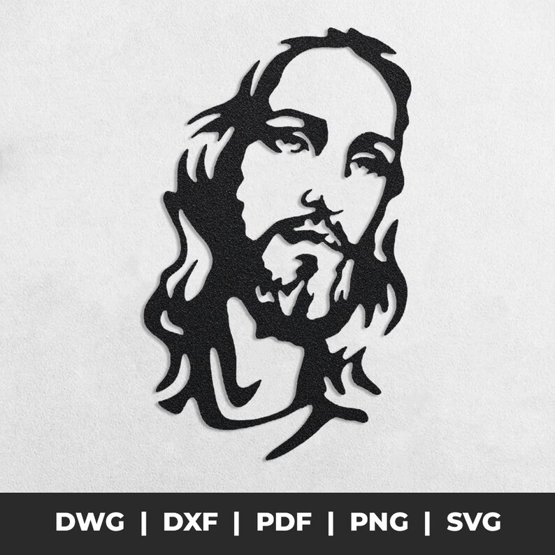 Jesus Face Design for Cnc Laser Christian Religion Perfect for Home ...
