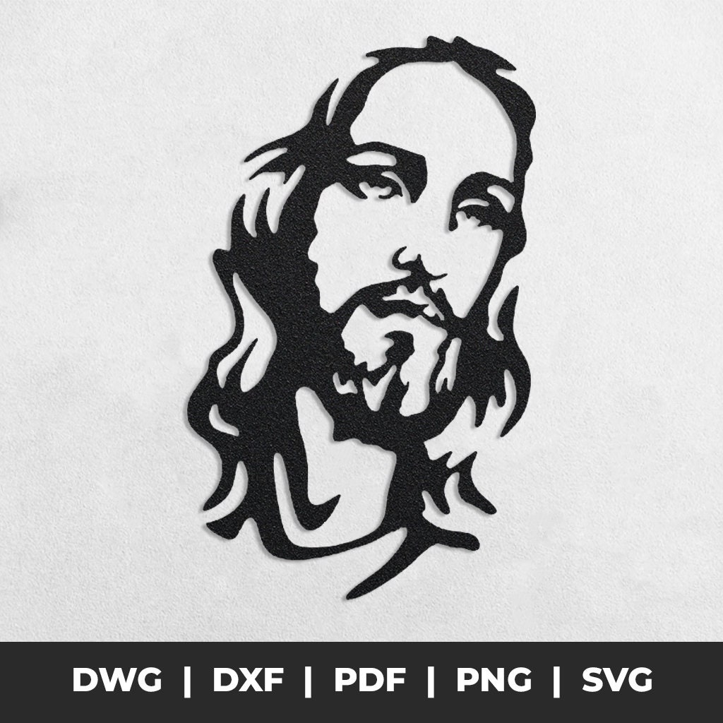 Jesus Face Design for Cnc Laser Christian Religion Perfect for Home ...