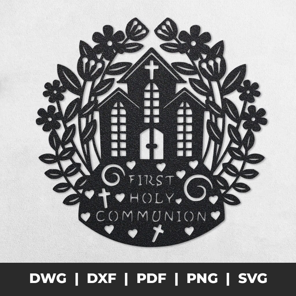 First Communion Design for Cnc Laser Vector Christian Religion Perfect ...