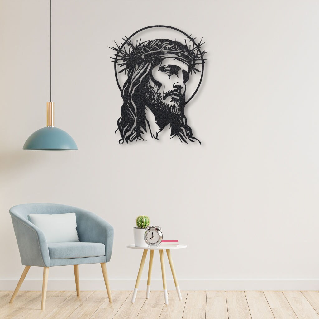 Jesus Face Design for Cnc Laser Christian Religion Perfect for Home ...
