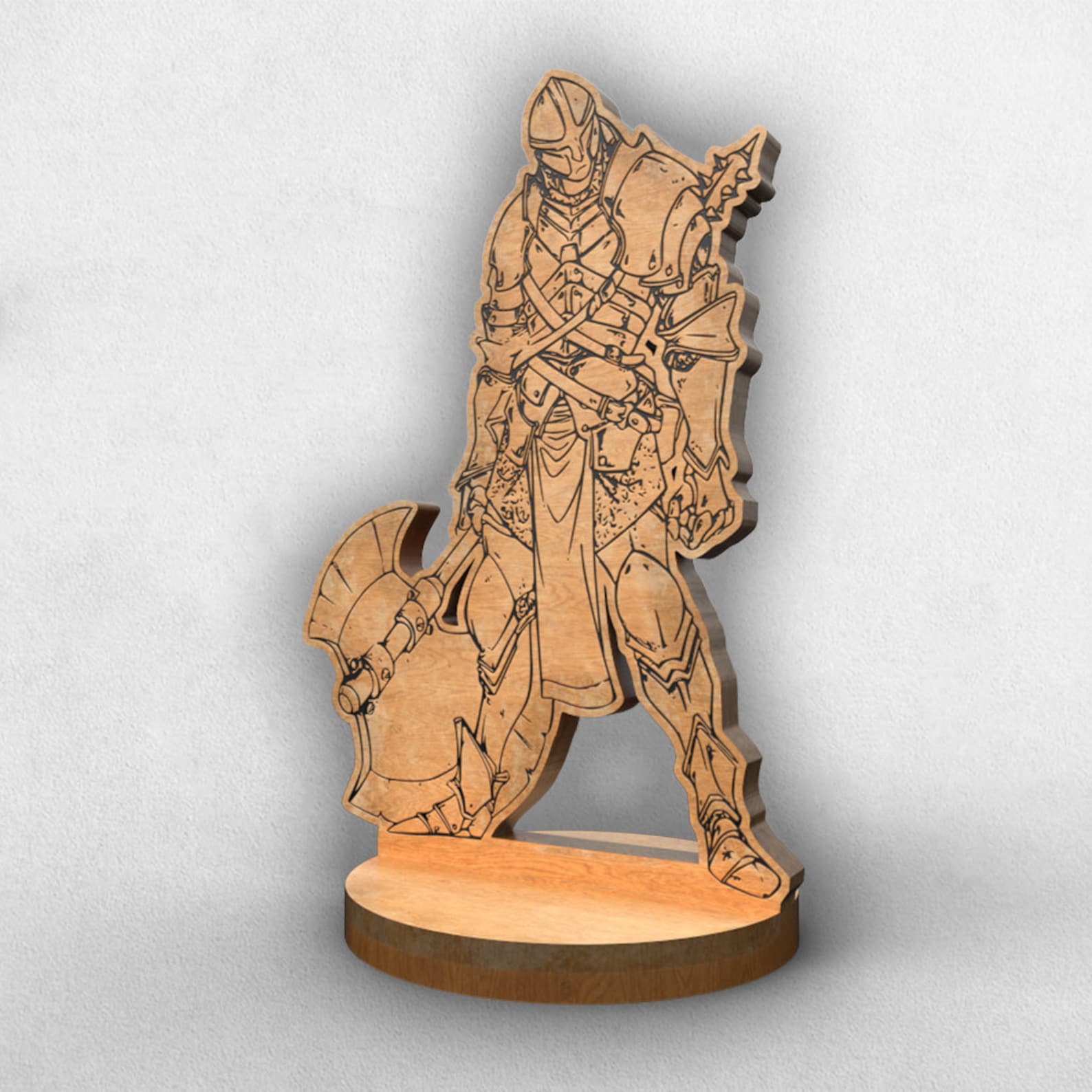 Tabletop RPG Miniature for Cnc Laser - Warrior Mini Perfect for Games ...