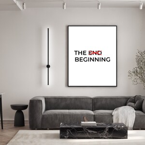 Growth Mindset Poster the Beginning, Stoicism Masculine Wall Art ...