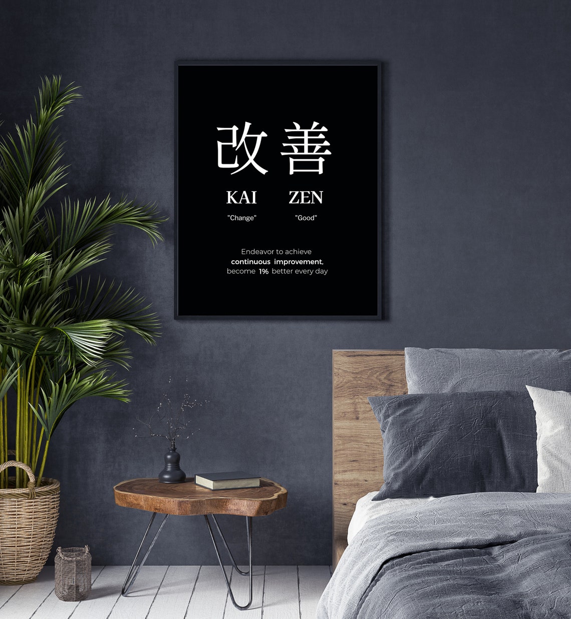 Kaizen Philosophy Definition Poster, Minimalist Printable Wall Art ...