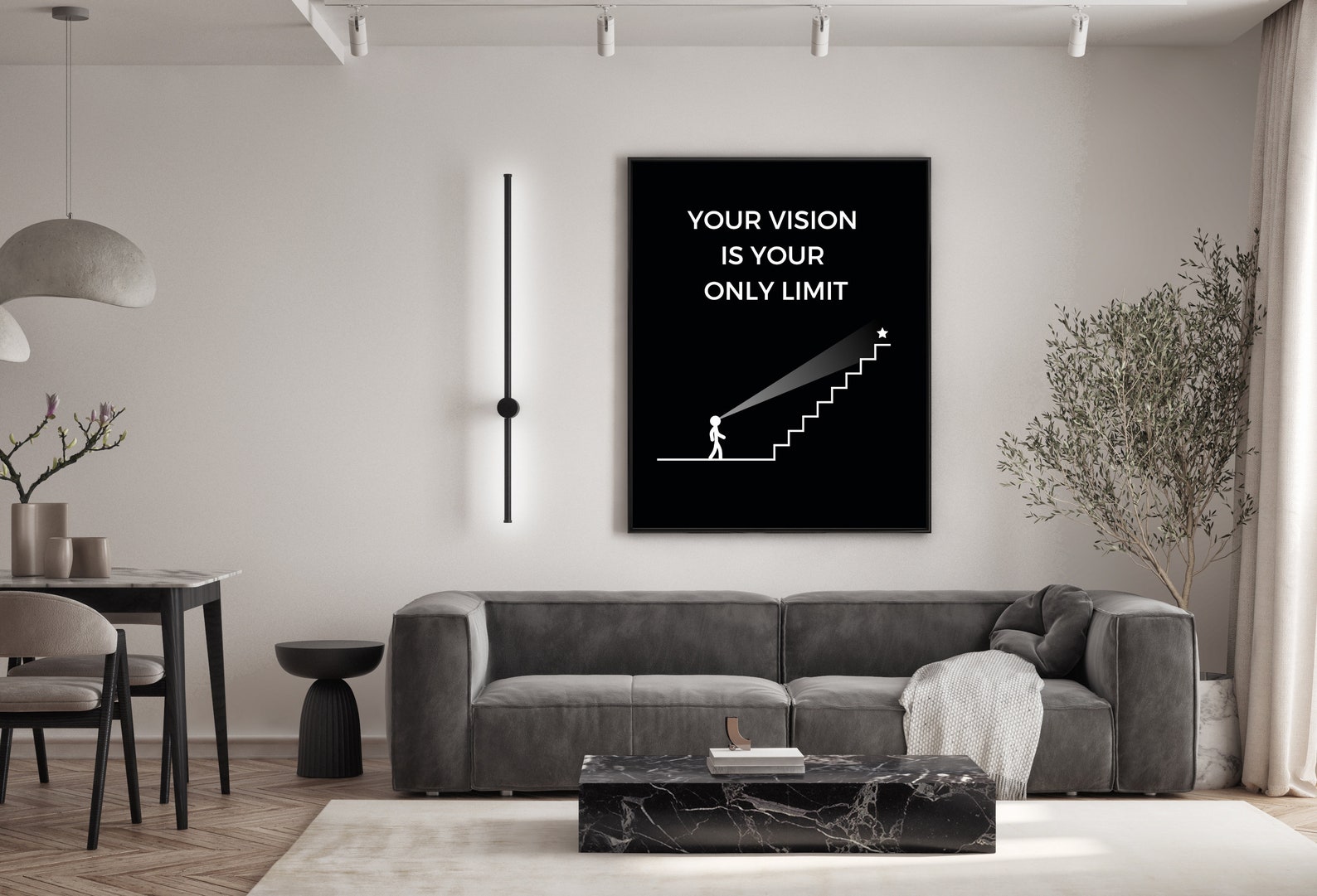 Minimalist Masculine Stoicism Wall Art, Stoic Hustle Wall Art Poster ...