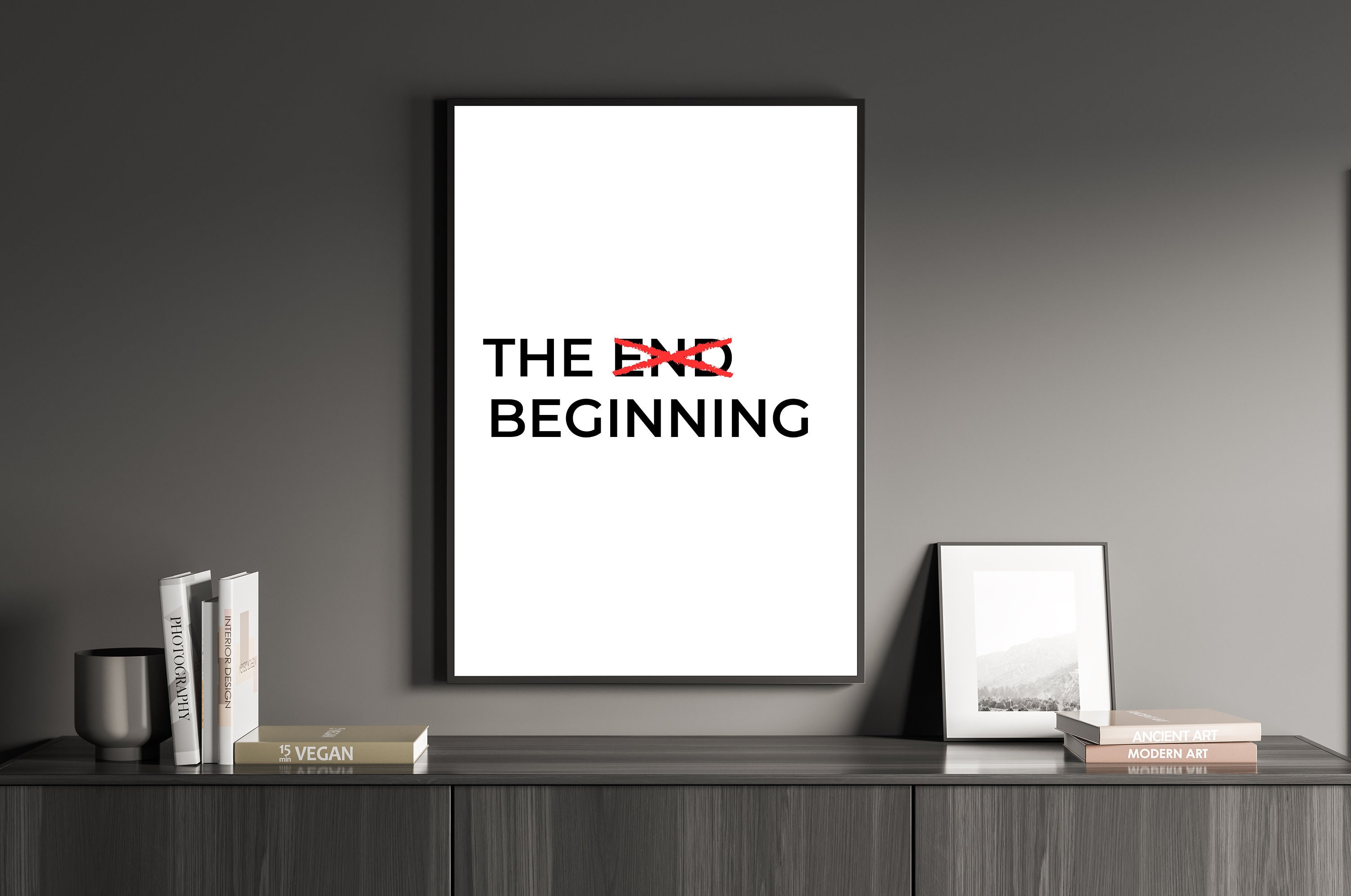 Growth Mindset Poster the Beginning, Stoicism Masculine Wall Art ...