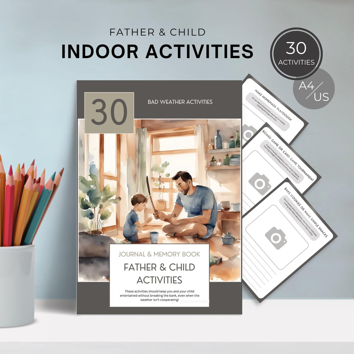 Father & Child Activities Journal: Bonding Moments, Indoor Fun (PDF ...