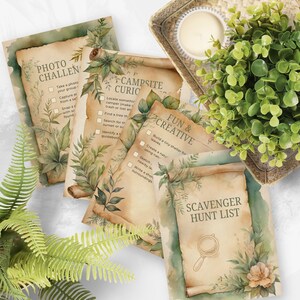 Printable Scavenger Hunt Cards, Instant Download, Camping Activities ...