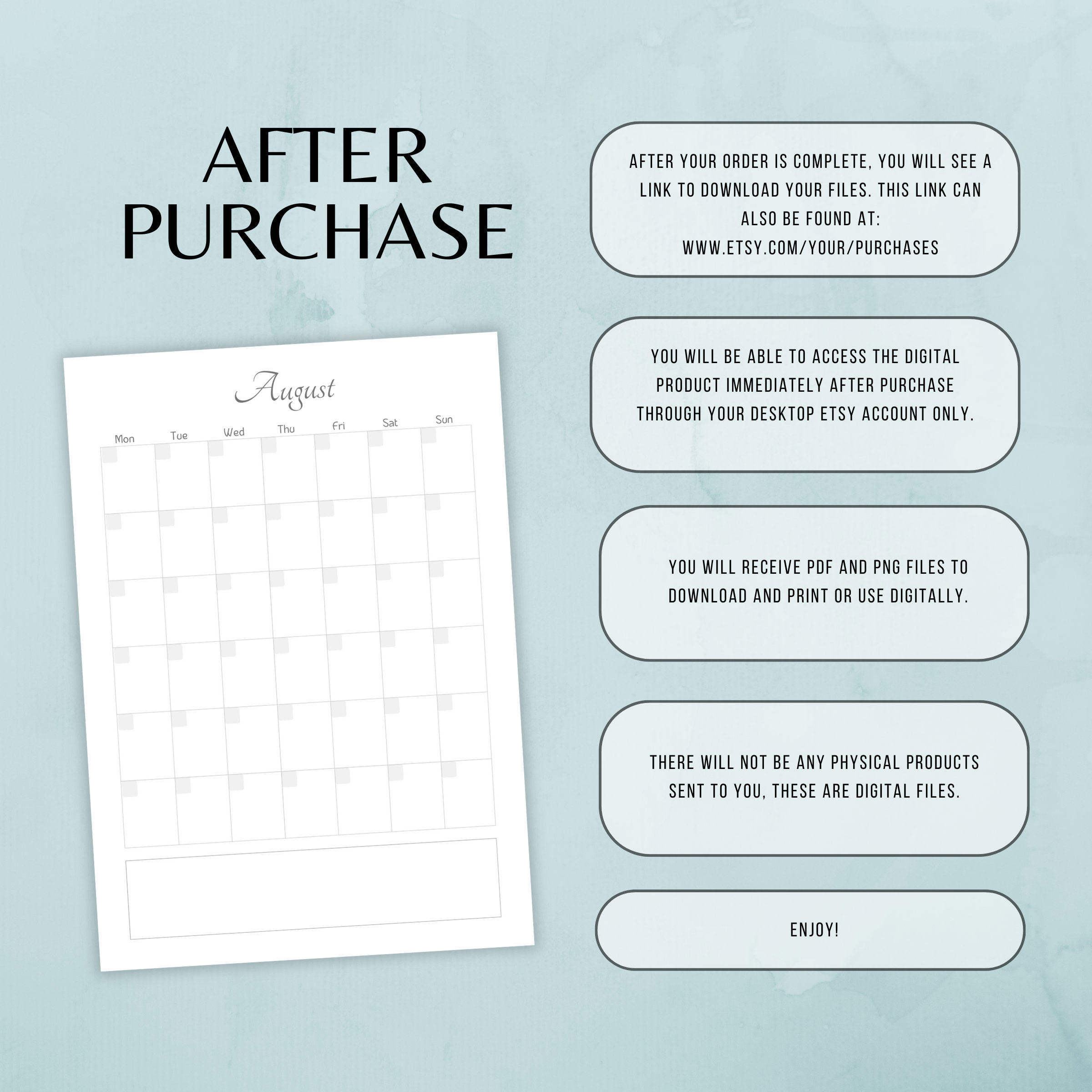 A4 Size Blank Calendar Printable, Undated Monthly Planner, 5 Color ...