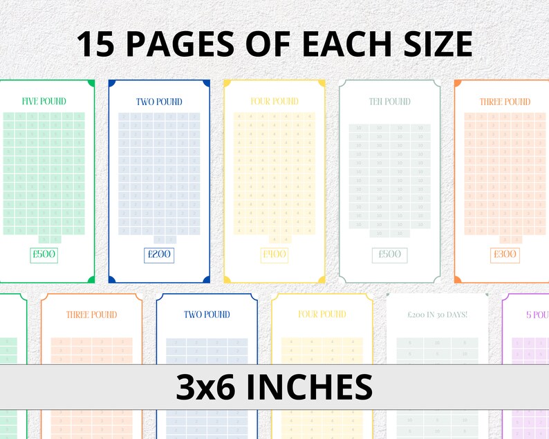 Pound Saving Challenge Savings Tracker A6 Save Money in - Etsy