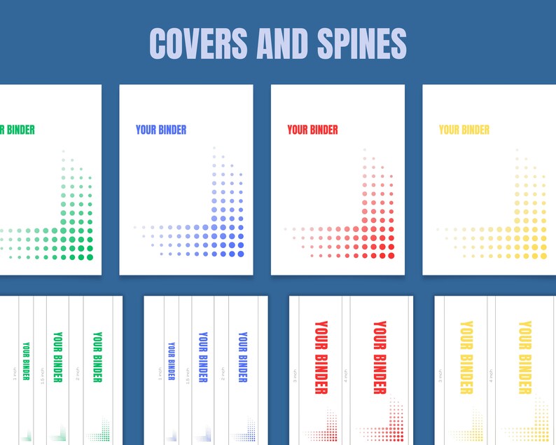 Editable Binder Cover and Spine Template - Modern Minimalist Design in ...