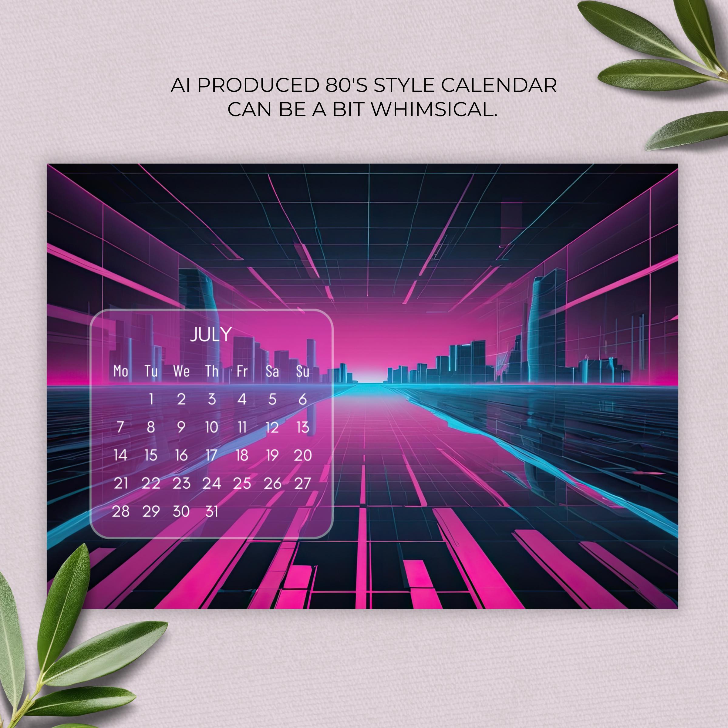 80s Retro 2025 Calendar: A4 Printable Monthly Planner (digital Download ...