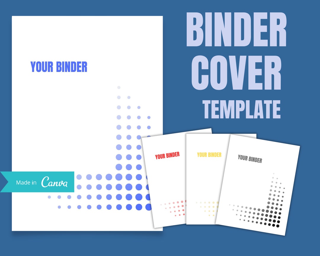Editable Binder Cover and Spine Template - Modern Minimalist Design in ...