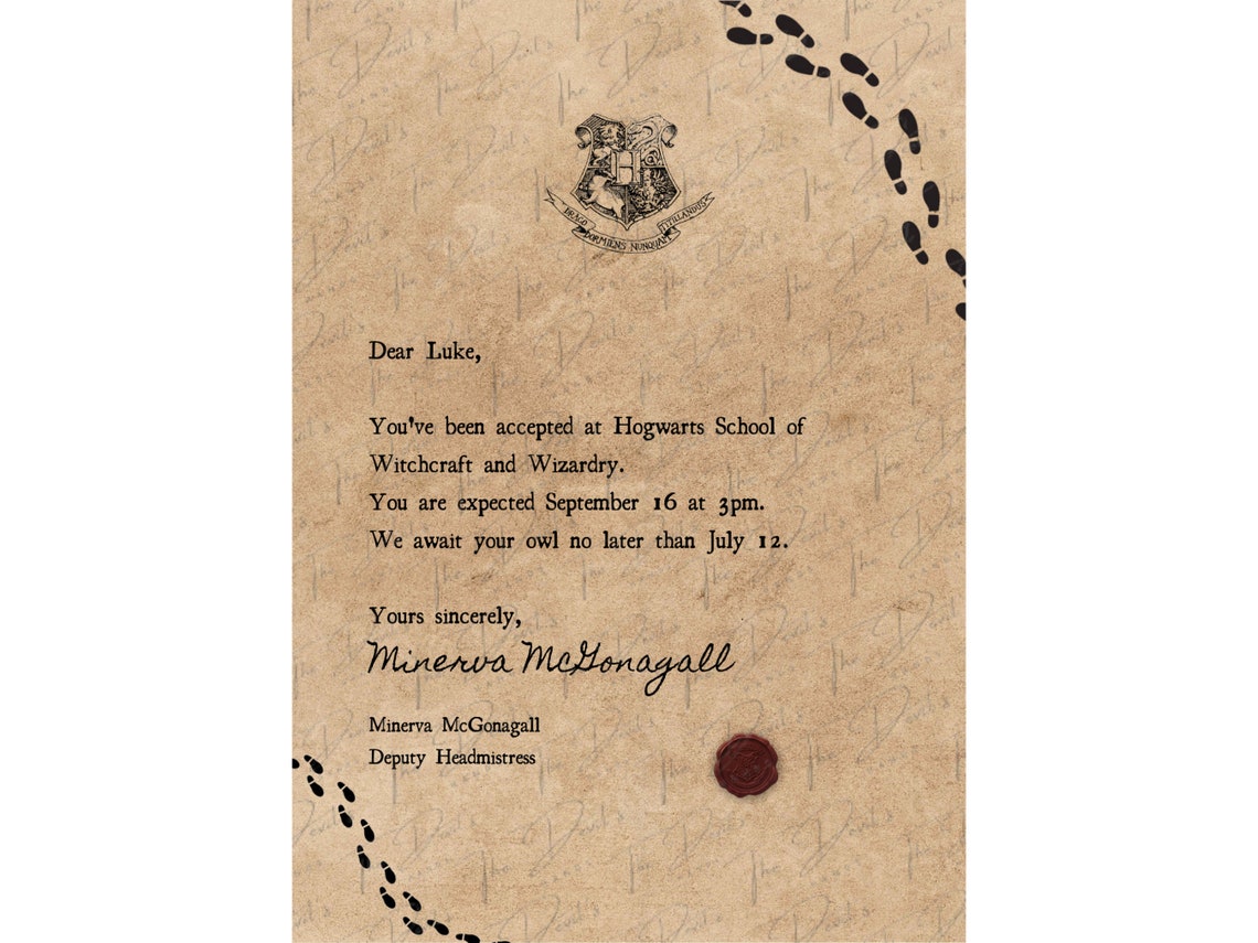 Editable Hogwarts Invitation | Digital - Etsy