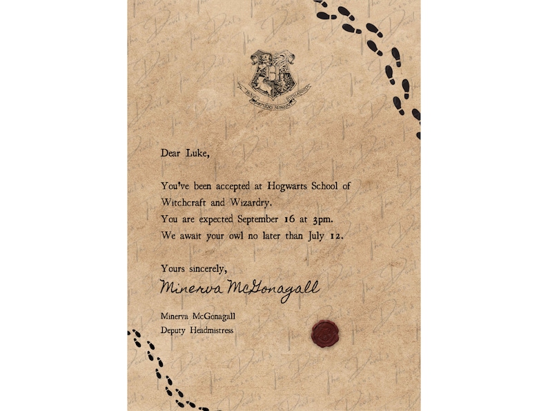 Editable Hogwarts Invitation | Digital - Etsy
