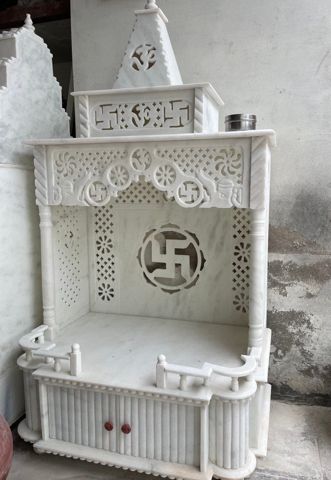 White Marble Indoor Temple for Home Pooja Handmade Pooja - Etsy