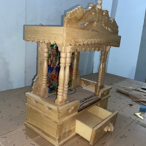 New Design 45cm Compact Size Temple for Home, Pooja Mandir Home ...