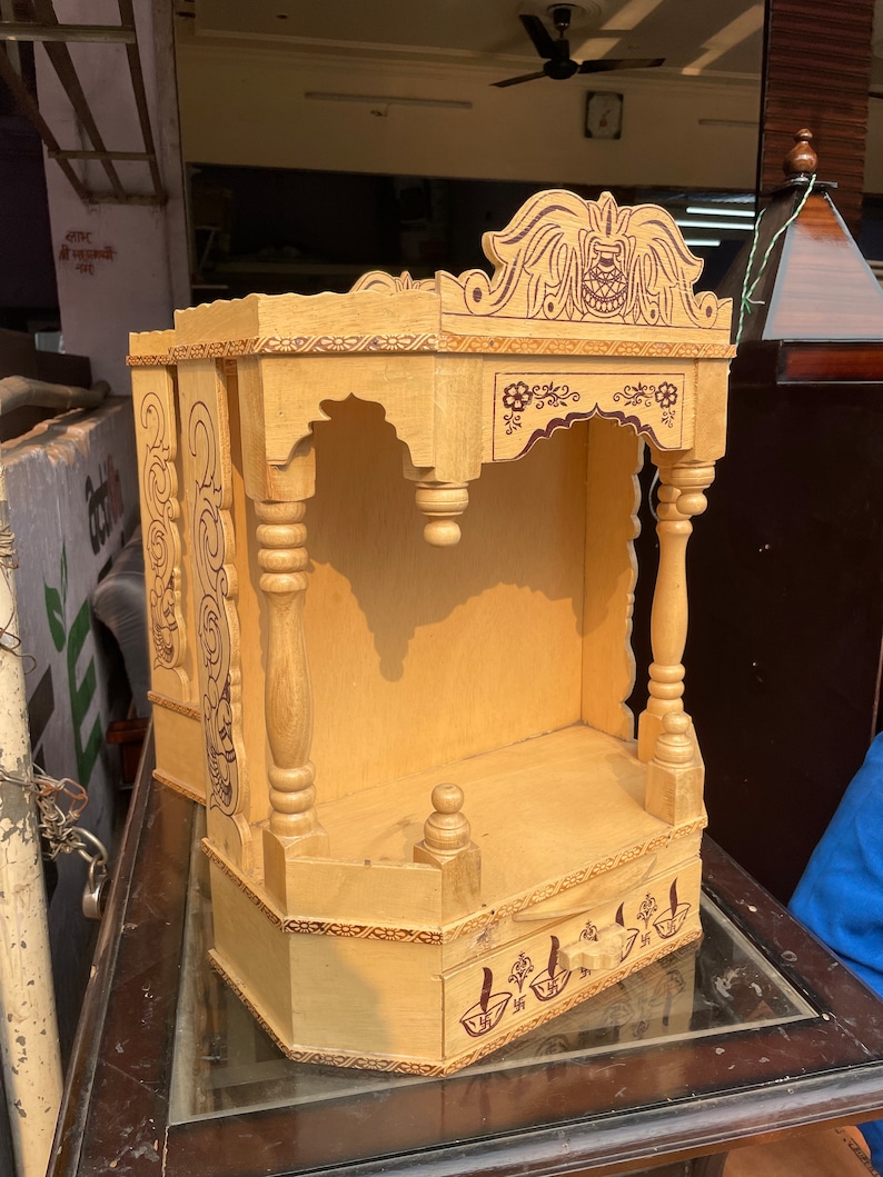 Best Ideal Size Temple for Home Pooja, 45cm Height Mandir, 100% Hand ...