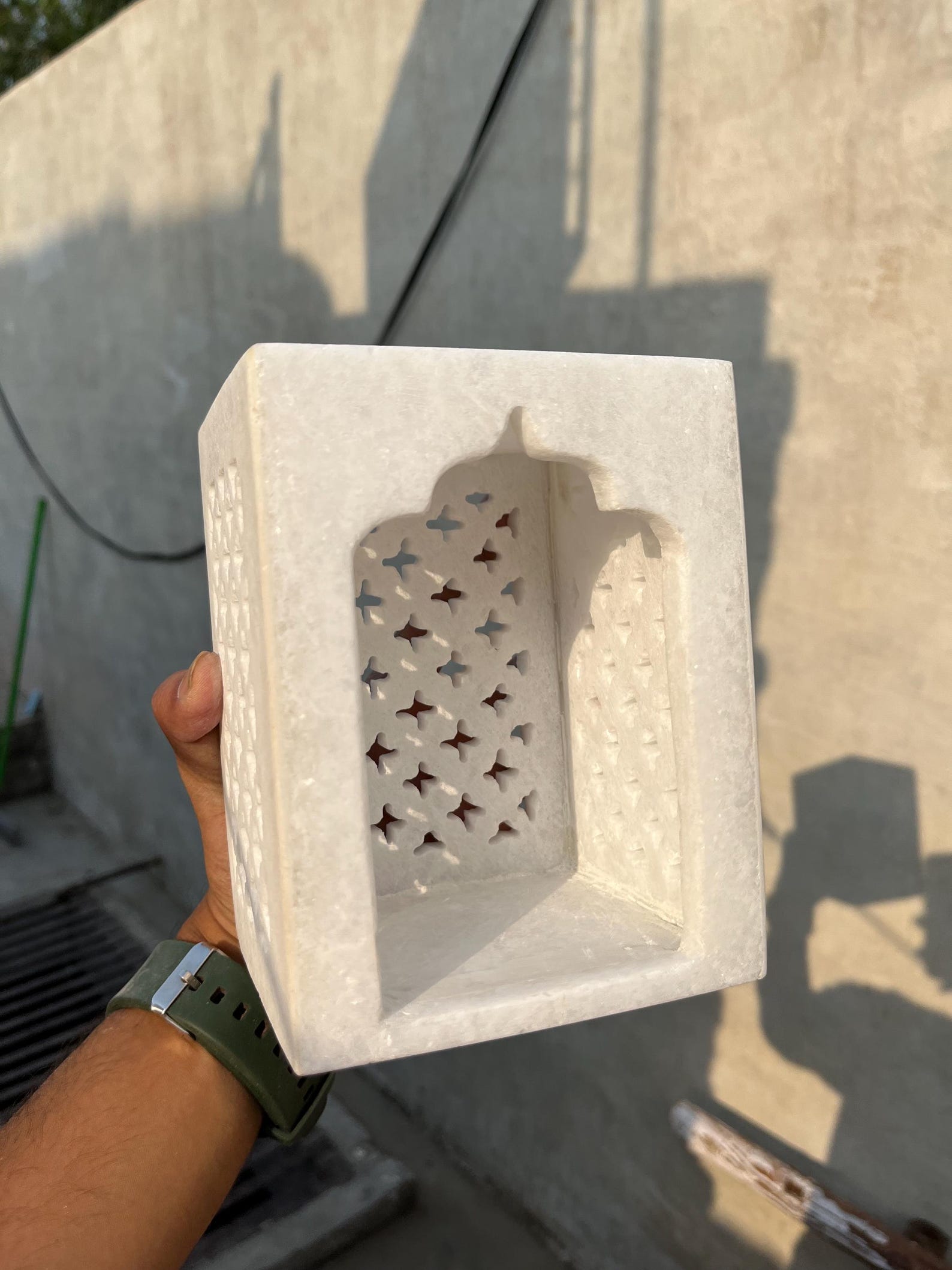 White Marble Jali Work Temple, Marble Shrine for Gifting - Etsy