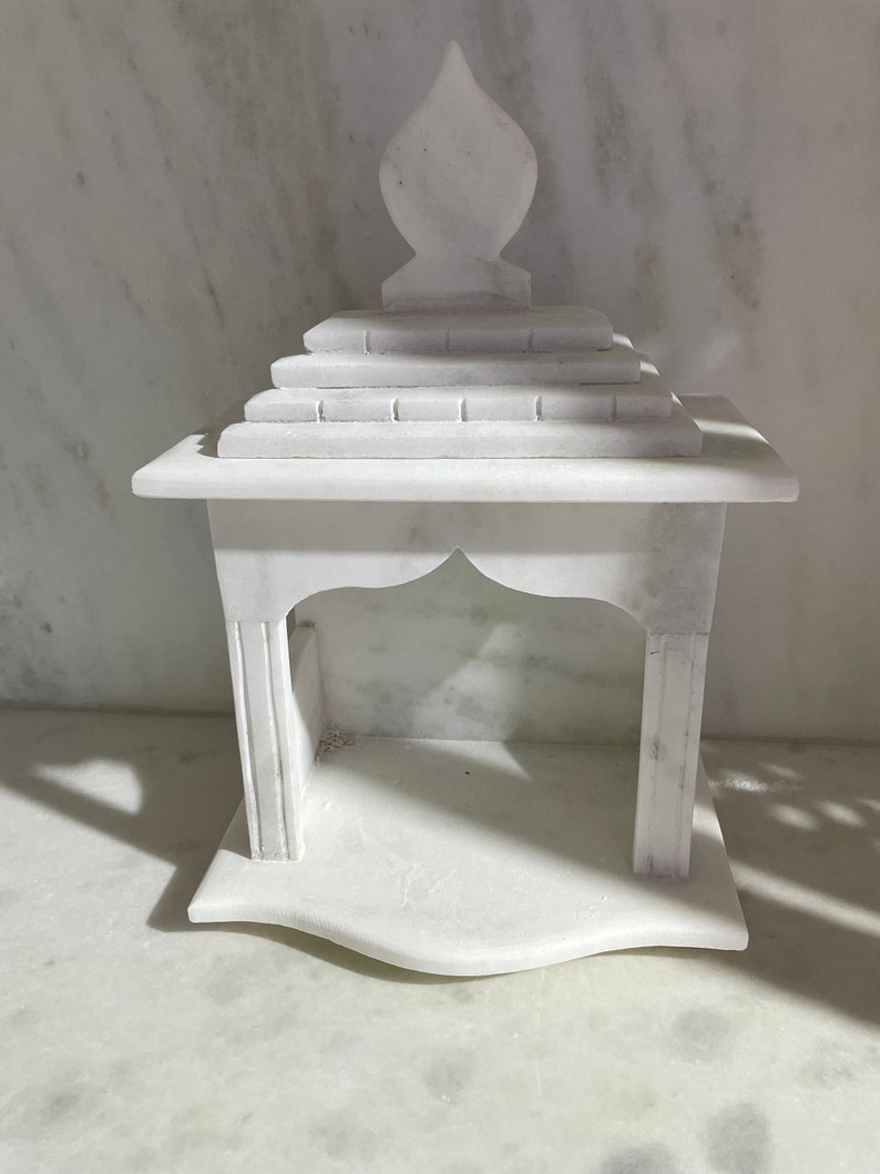 40 Cm” White Marble Temple, for Home Pooja - Etsy
