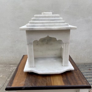 Custom Size Marble Pooja Space, White Marble Temple, Marble Mandir for ...