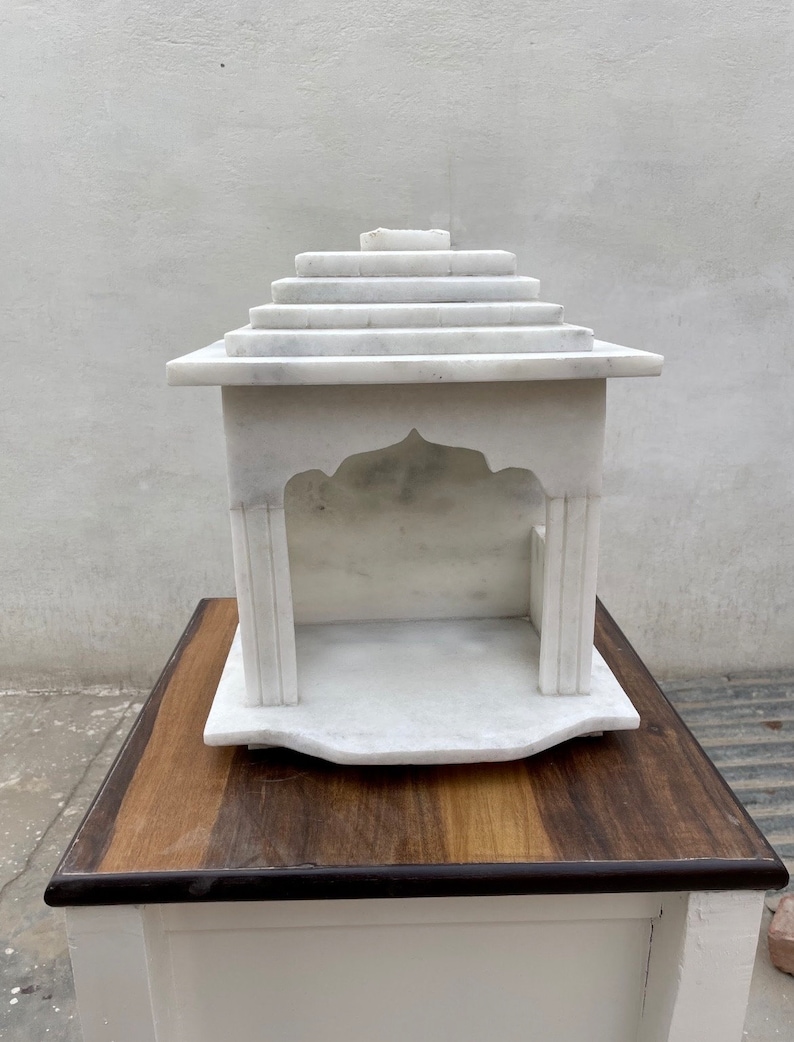 Custom Size Marble Pooja Space, White Marble Temple, Marble Mandir for ...