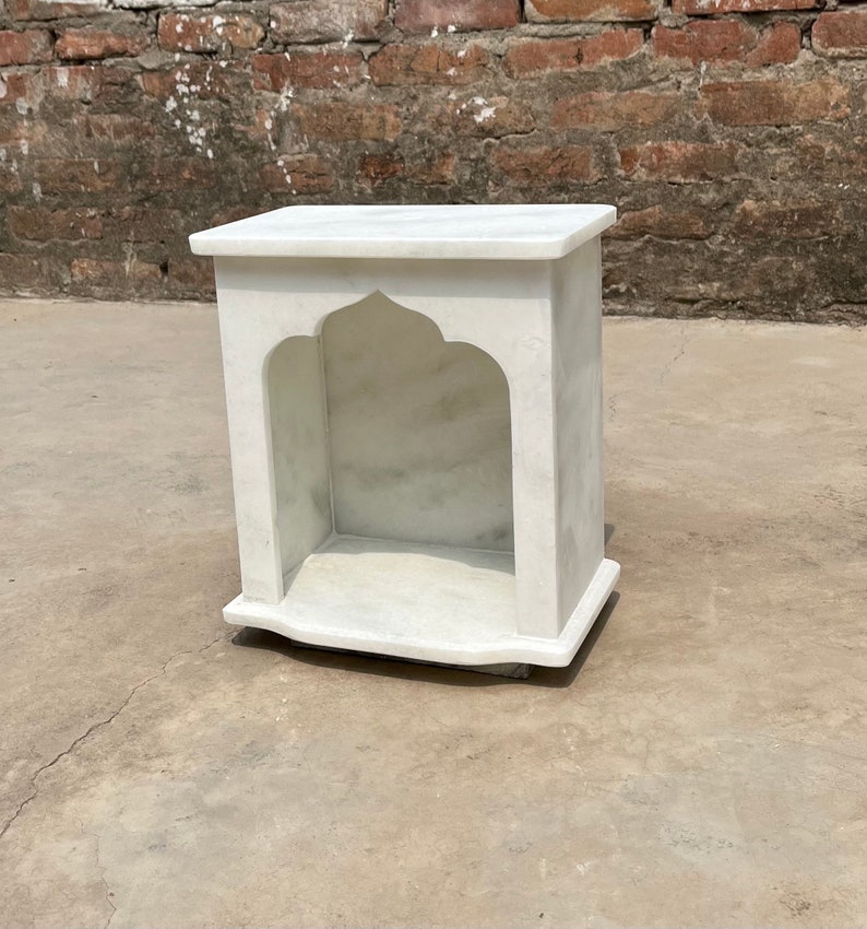Custom Size Marble Pooja Space, White Marble Temple, Marble Mandir for ...