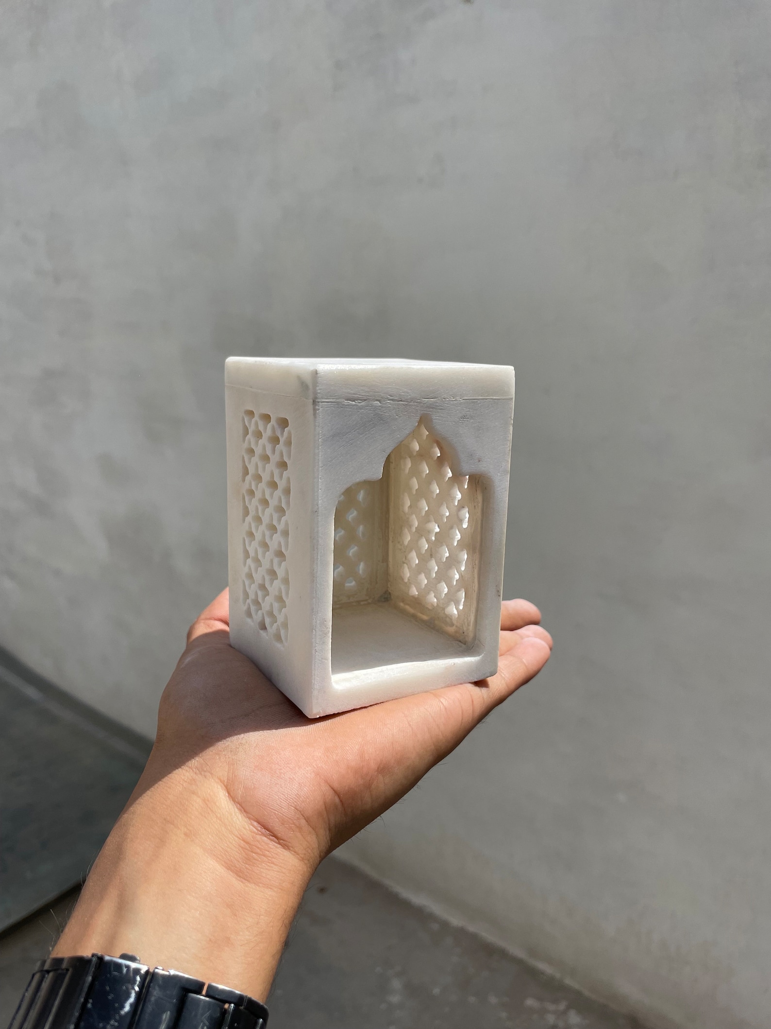 Custom Small Size Marble Temple for Single God, Diya Place, Marble ...