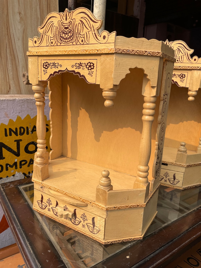 Best Ideal Size Temple for Home Pooja, 45cm Height Mandir, 100% Hand ...