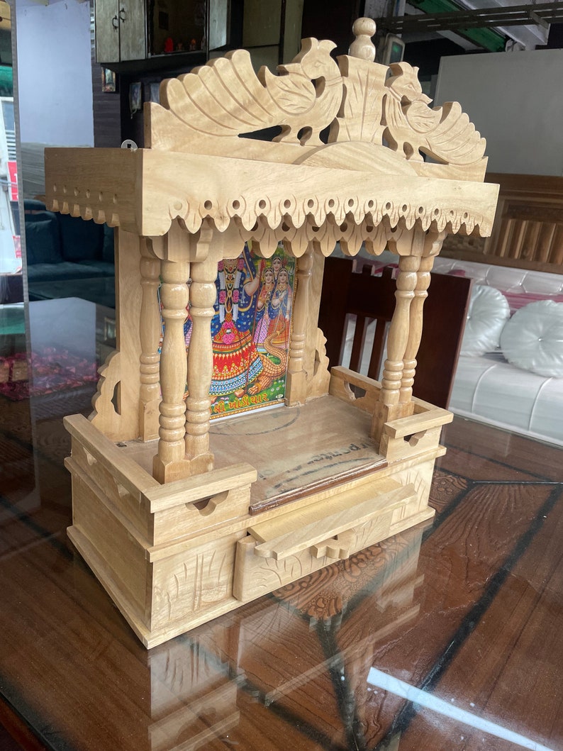 New Design 45cm Compact Size Temple for Home, Pooja Mandir Home ...