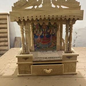 New Design 45cm Compact Size Temple for Home, Pooja Mandir Home ...