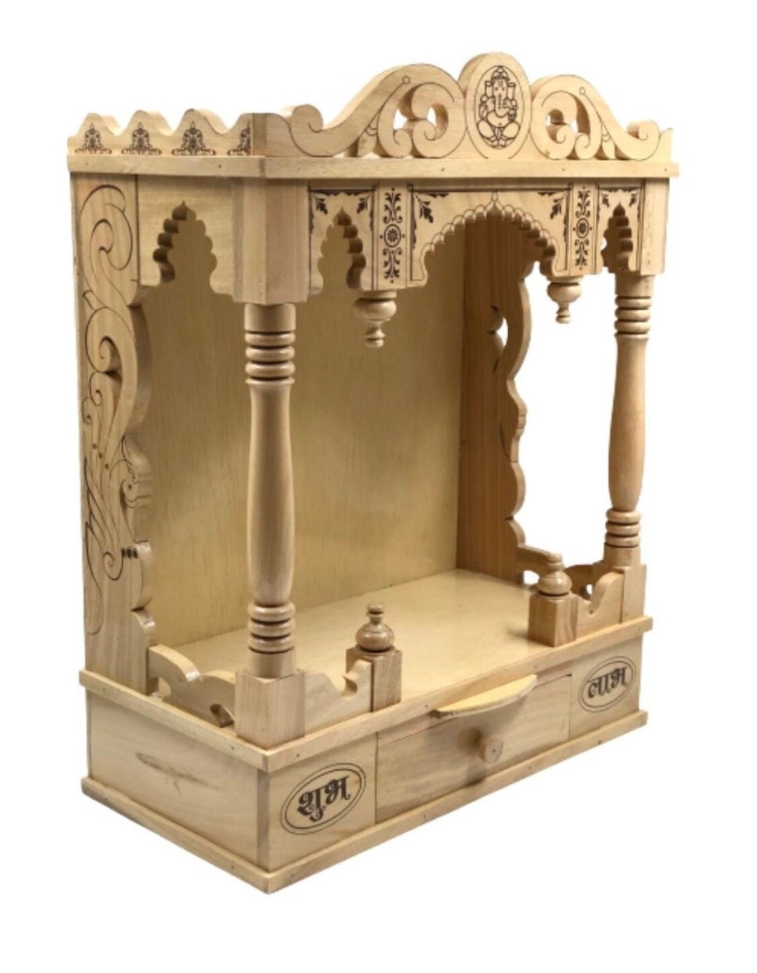 Best Ideal Size Temple for Home Pooja, 45cm Height Mandir, 100% Hand ...