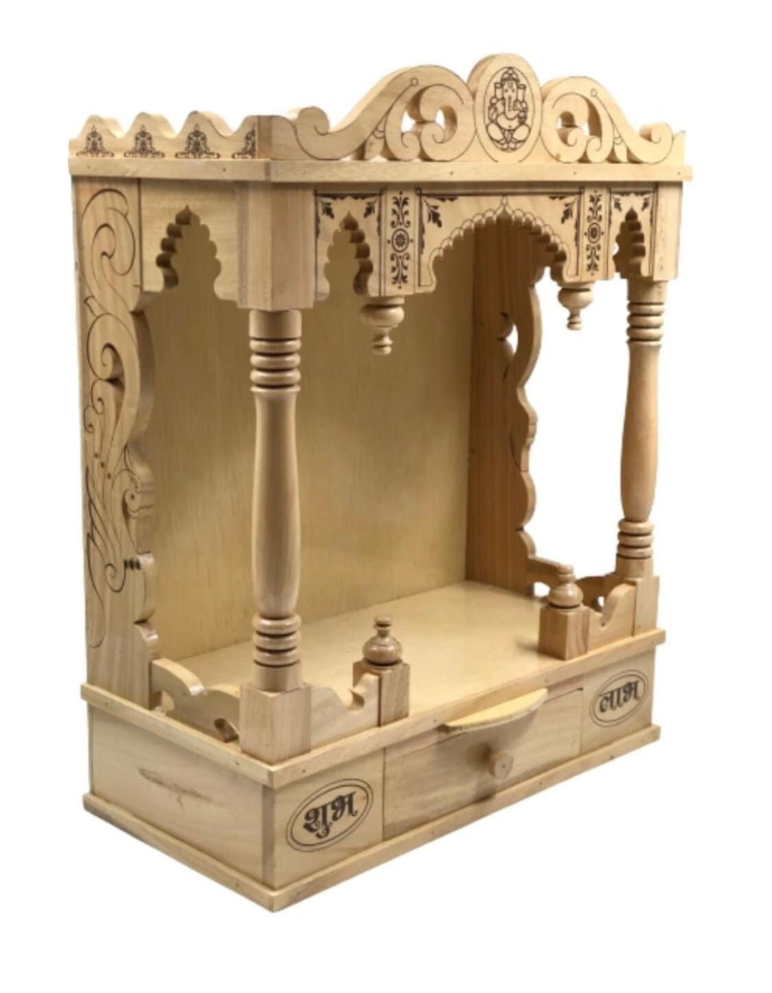 Best Ideal Size Temple for Home Pooja, 45cm Height Mandir, 100% Hand ...