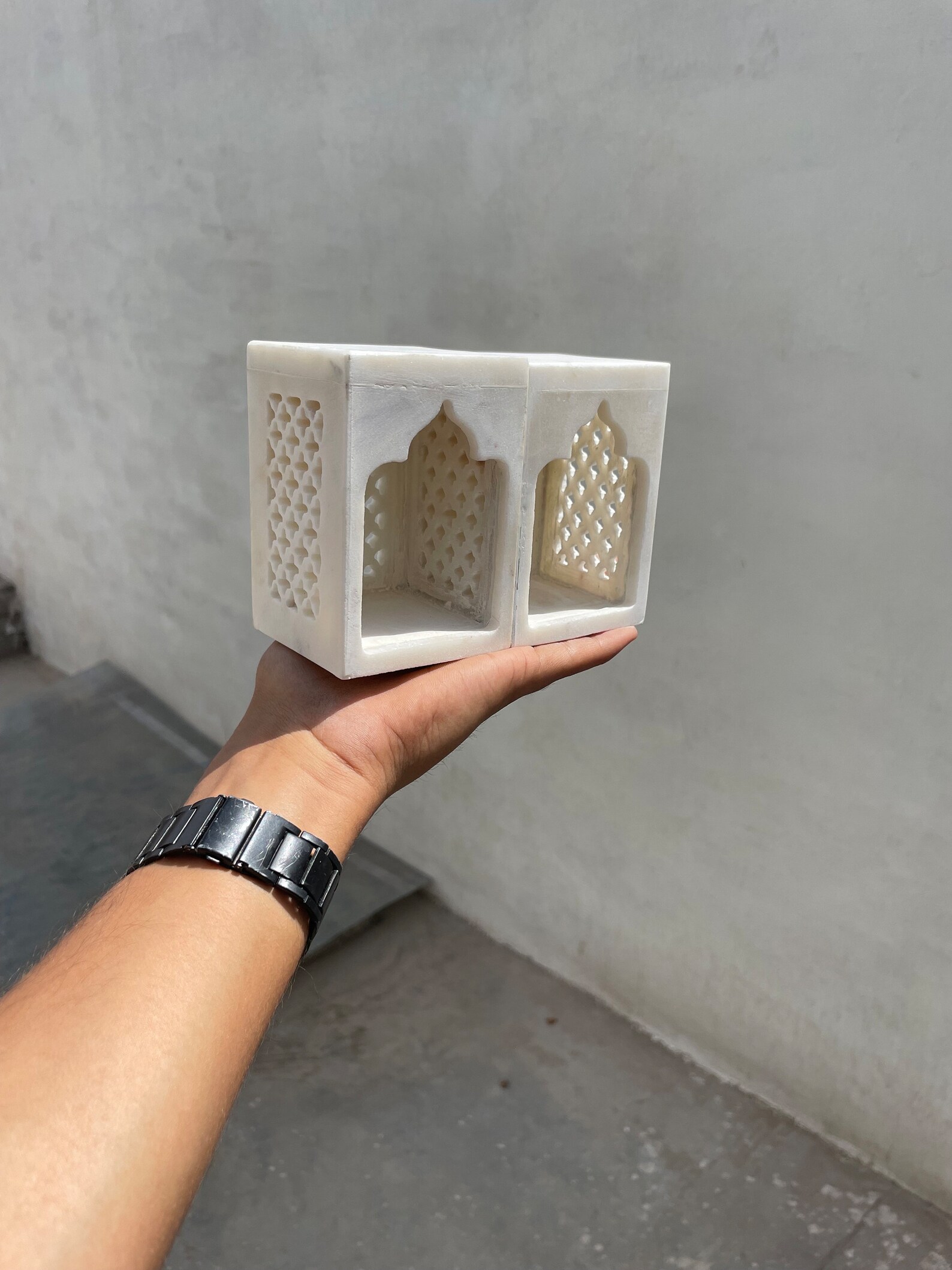 Custom Small Size Marble Temple for Single God, Diya Place, Marble ...