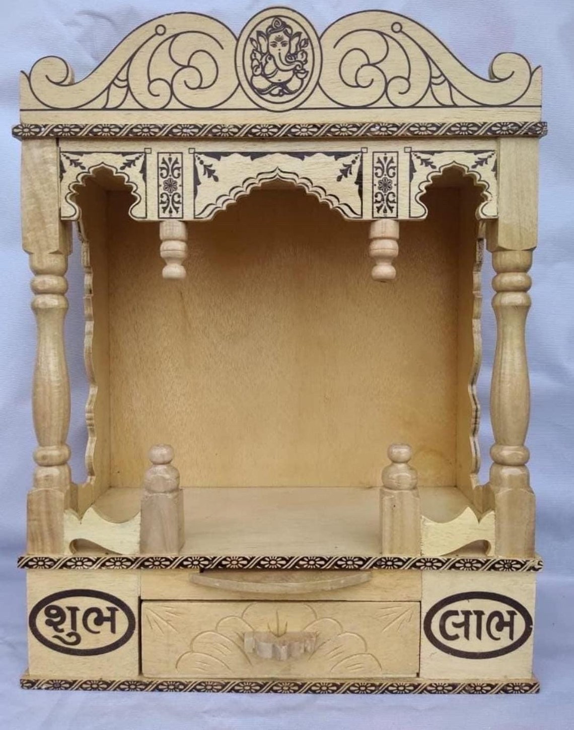 Best Ideal Size Temple for Home Pooja, 45cm Height Mandir, 100% Hand ...