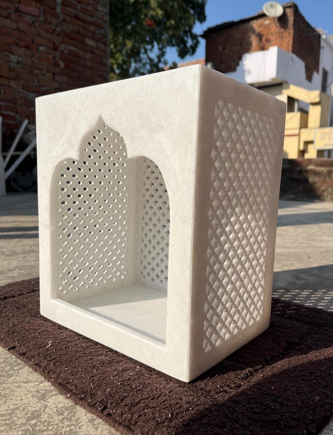 Magnificent Marble Jali Work Temple, Spritial Space, Mandir - Etsy