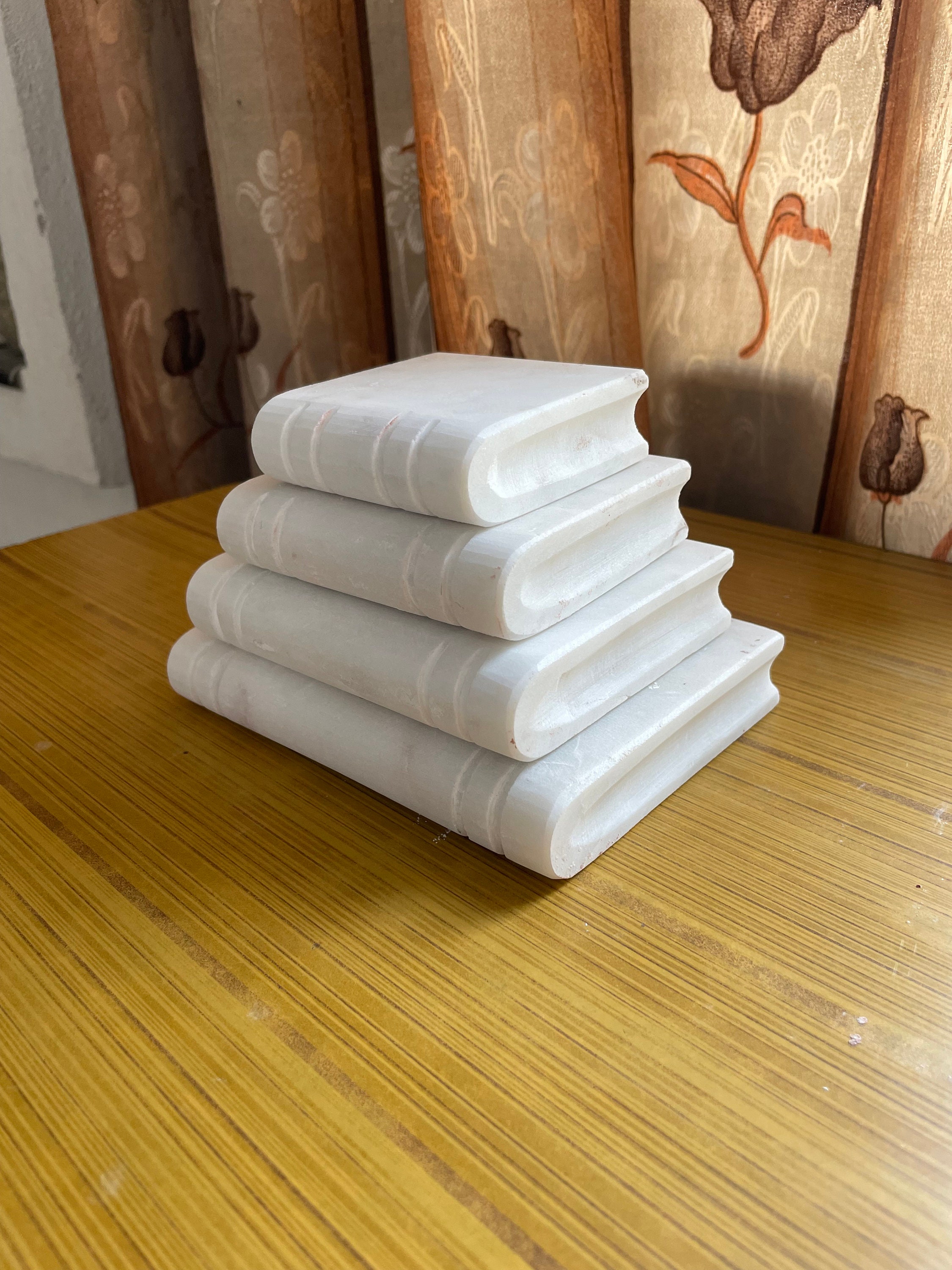 White Marble Home Decor Books Collection, Showpiece Book, Marble Book ...