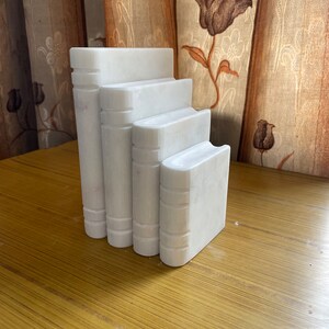 White Marble Home Decor Books Collection, Showpiece Book, Marble Book ...