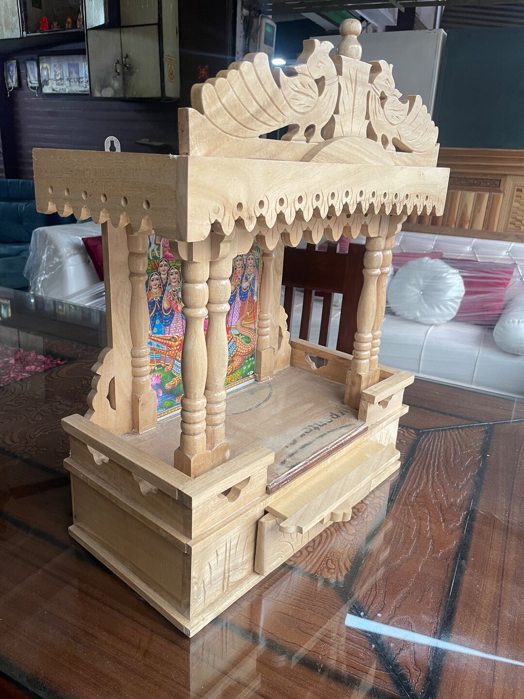 Buy New Design 45cm Compact Size Temple for Home, Pooja Mandir Home ...