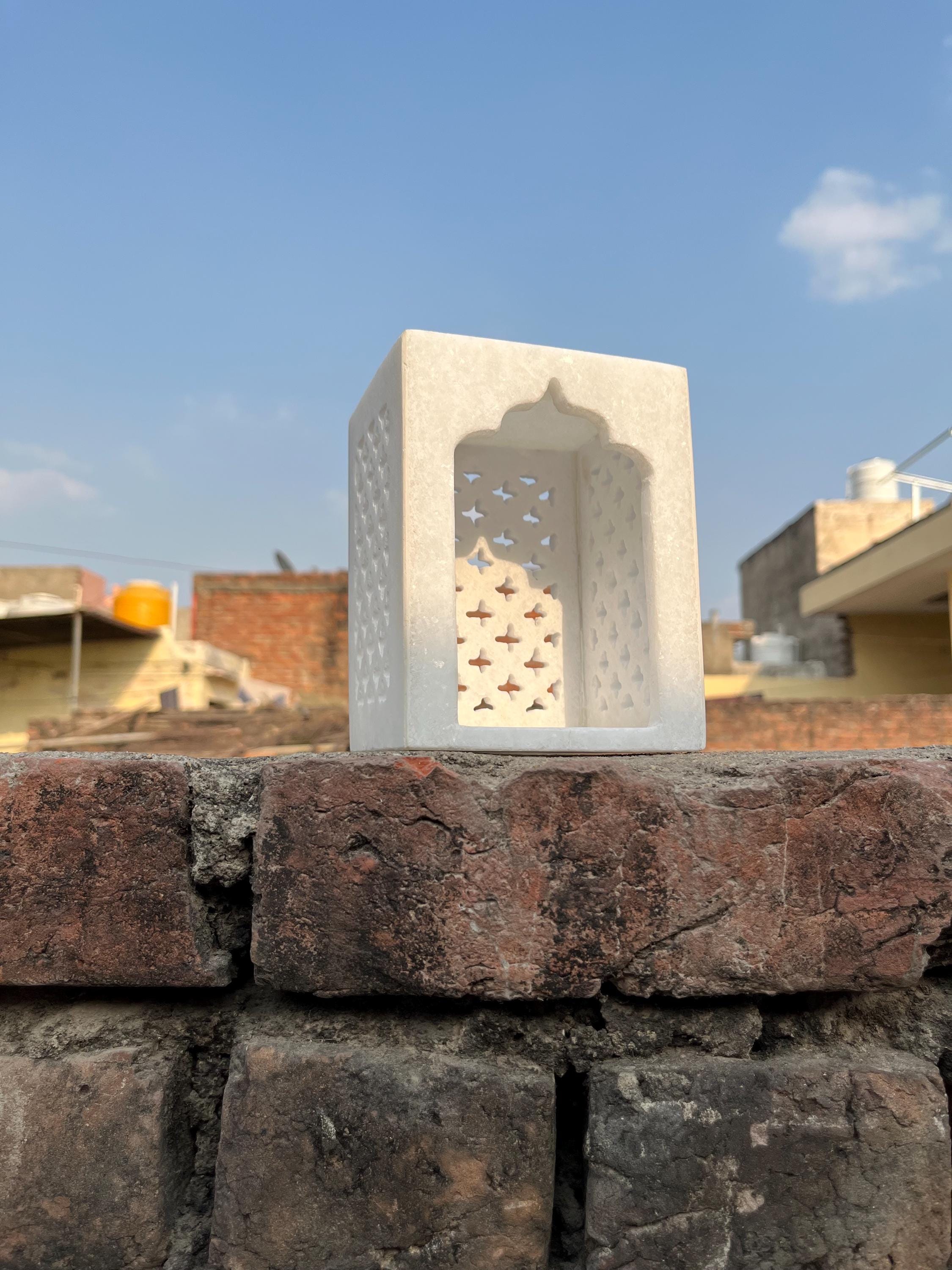 White Marble Jali Work Temple, Marble Shrine for Gifting - Etsy
