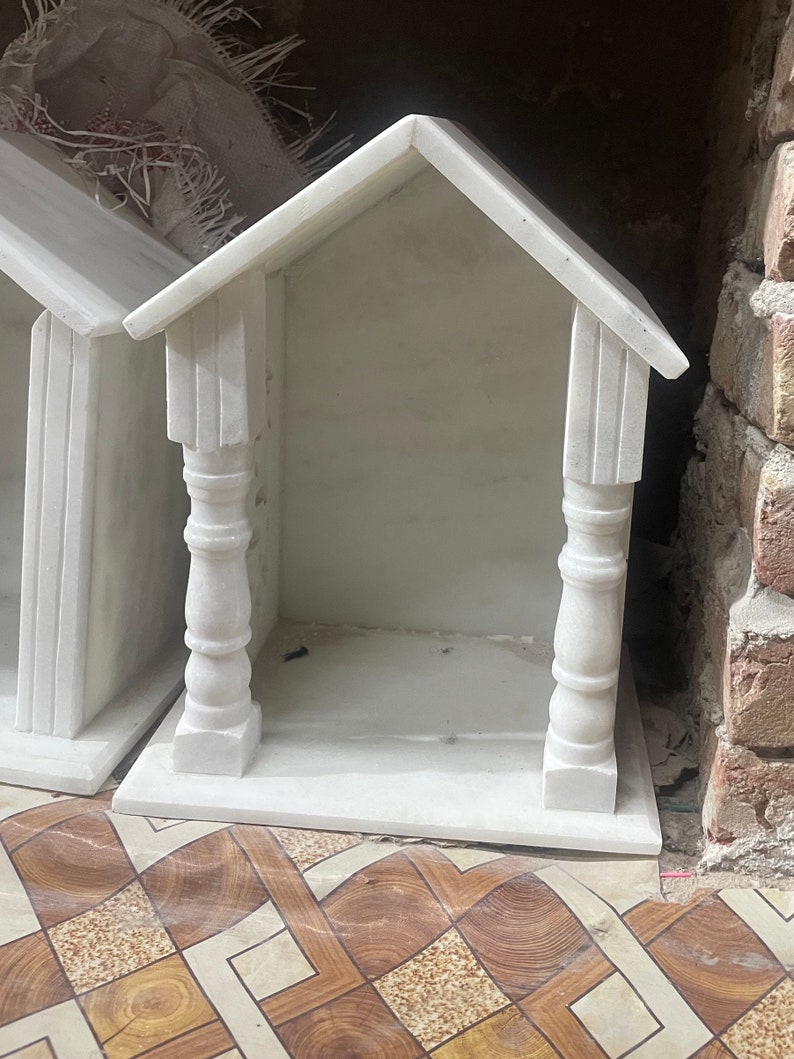 Hut Design Marble Temple for Home, Cottage Temple, Spiritual Space ...